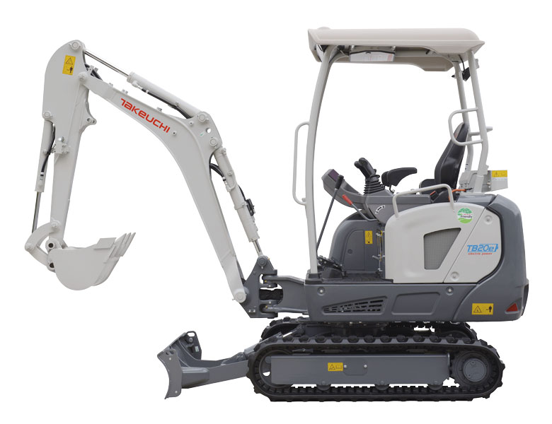 TB20e : Mini-Pelle 2t Électrique compacte et innovante